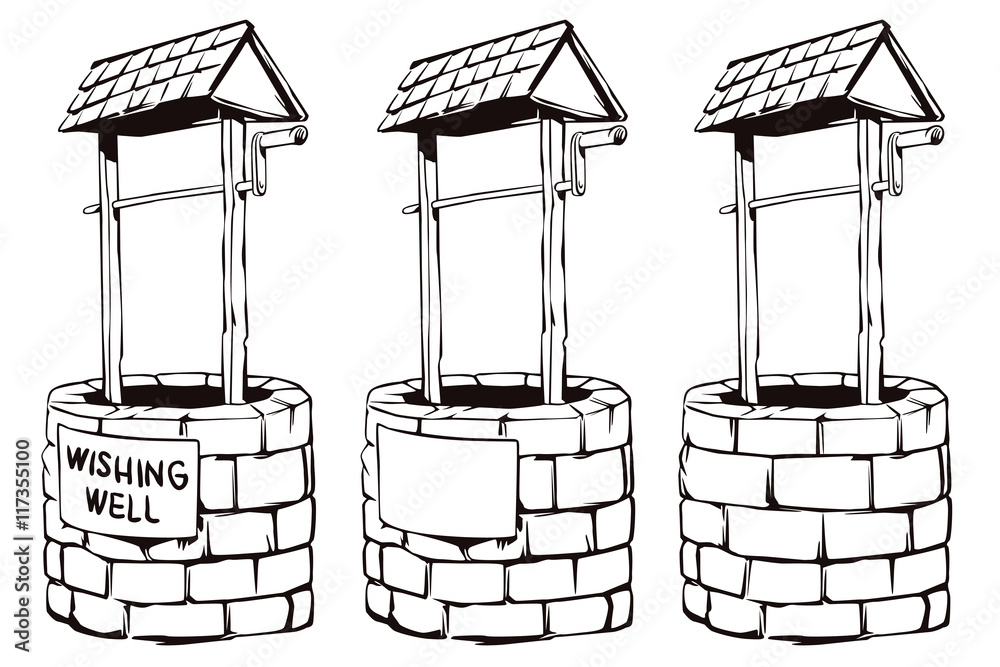 Stock illustration. cartoon wishing well Stock Vector | Adobe Stock