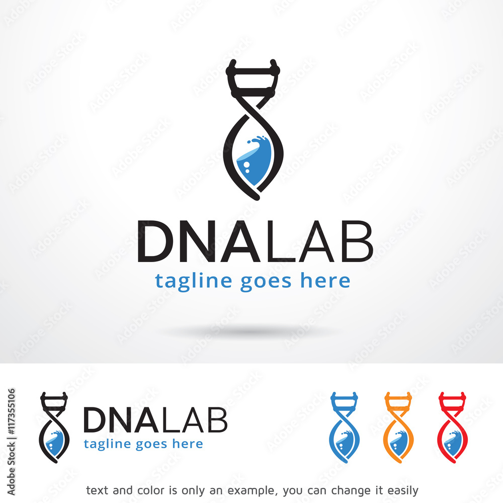 DNA Lab Logo Template Design Vector Stock Vector | Adobe Stock