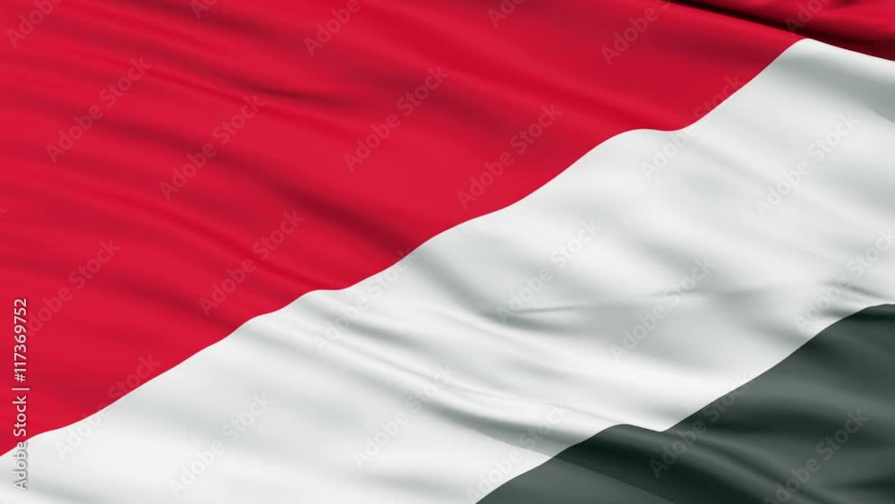 Sealand Micronation Flag, Close Up Realistic 3D Animation, Seamless ...