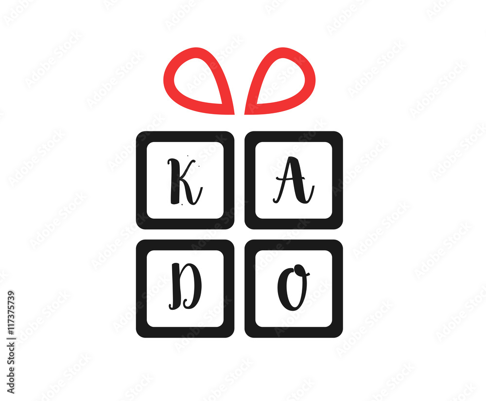 Gift kado box Stock Vector | Adobe Stock
