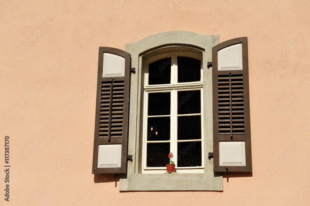 Old classic style window. Stock Photo | Adobe Stock