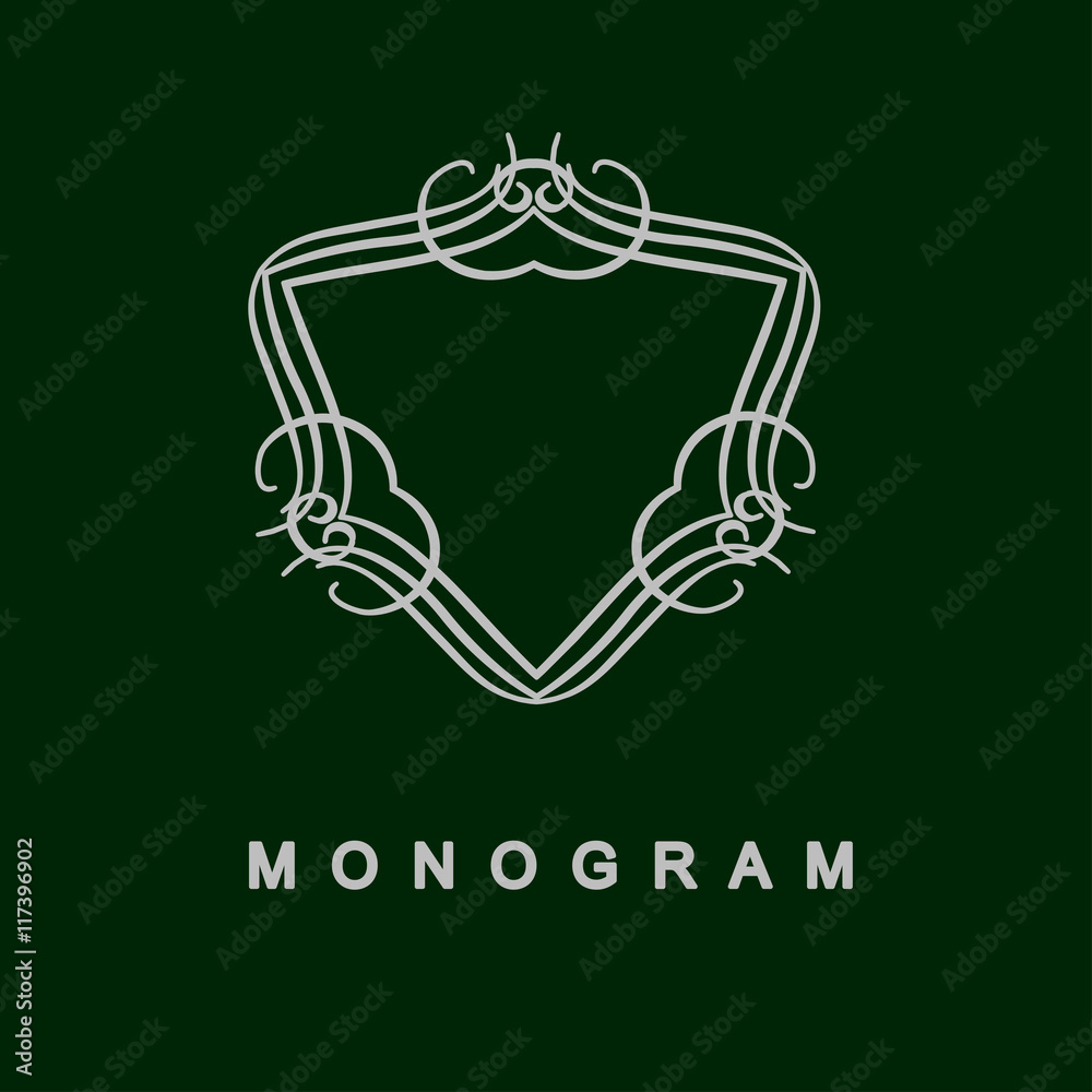 Set of monogram logo template Stock Vector | Adobe Stock