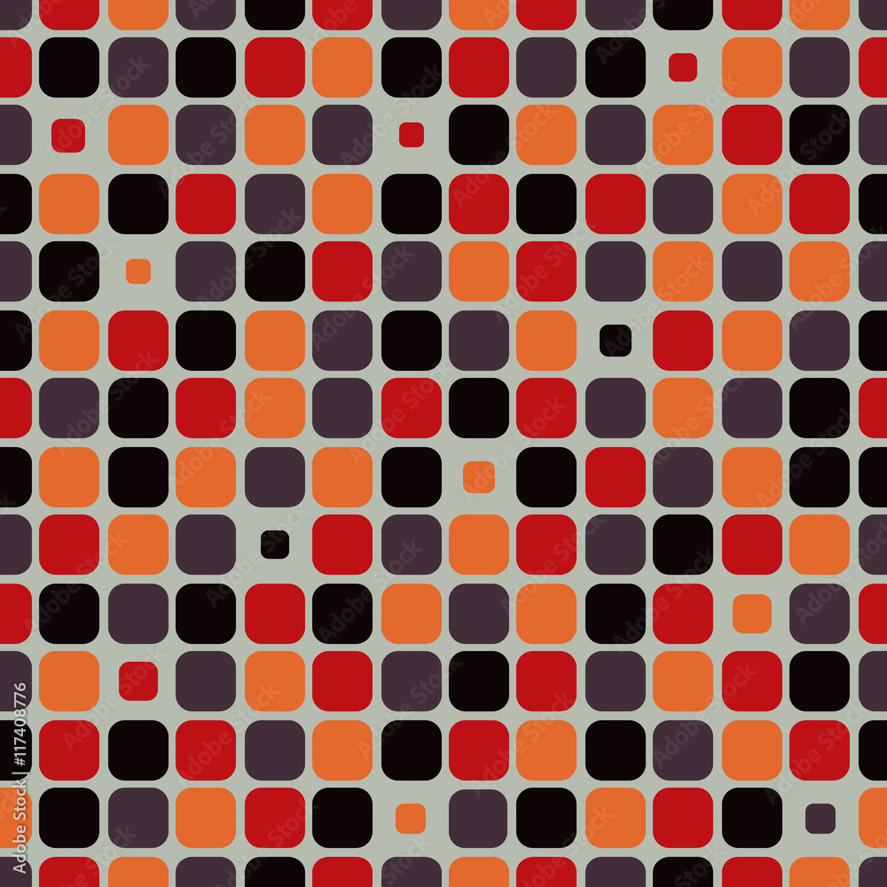 Vector semless pattern background with rounded corner squares. Stock ...