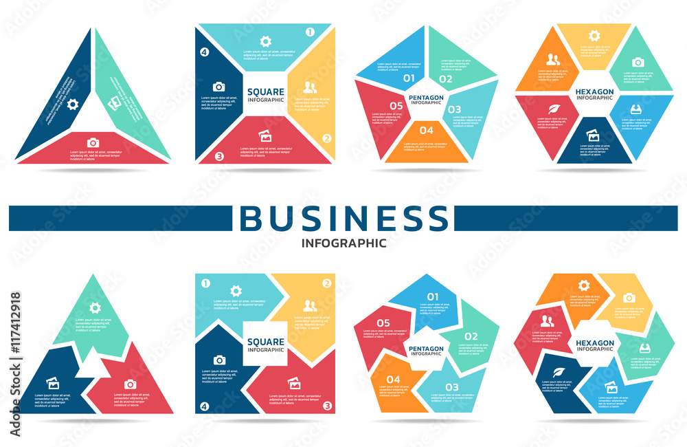 Block Infographic For Business part Three Part Four Part Five And block-infographic-for-business-part-three-part-four-part-five-and