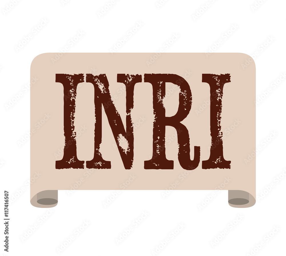 inri label jesus paper icon vector de Stock | Adobe Stock