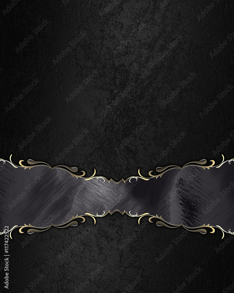 Abstract black background with frame for text. Template for design ...