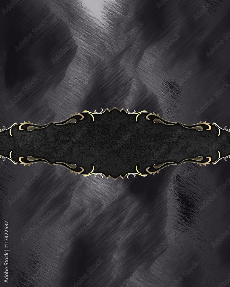 Abstract black background with frame for text. Template for design ...