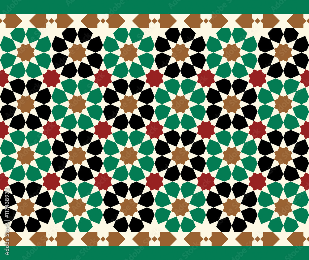 Morocco Seamless Border. Traditional Islamic Design. Mosque decoration ...