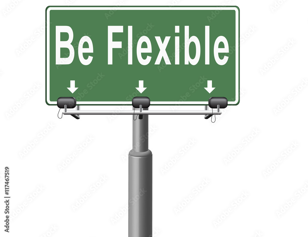Illustrazione Stock Be flexible adaptable and easy going, adapt to ...
