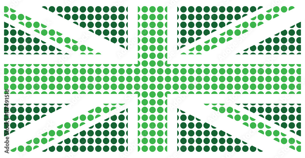 Green United Kingdom Flag Stock Vector | Adobe Stock