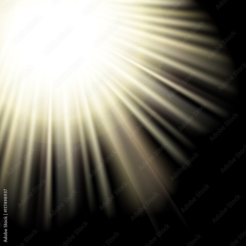 shiny sun vector, sunbeams, sunrays, Vector modern sun set on sample ...