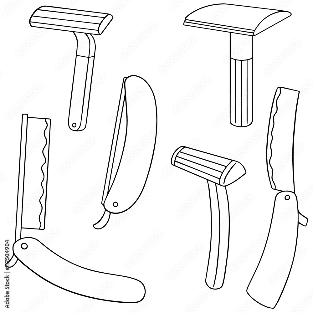vector set of razor Stock Vector | Adobe Stock