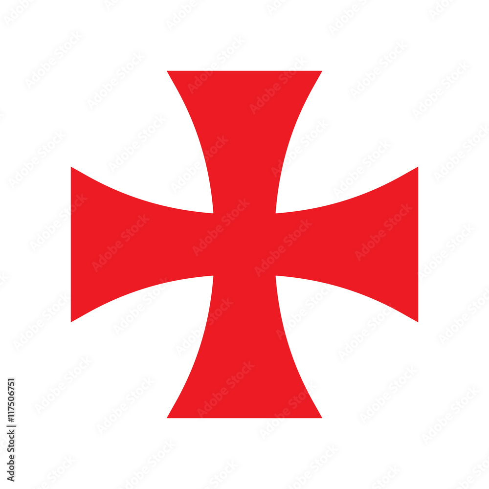 Knights Templar cross Stock Vector | Adobe Stock