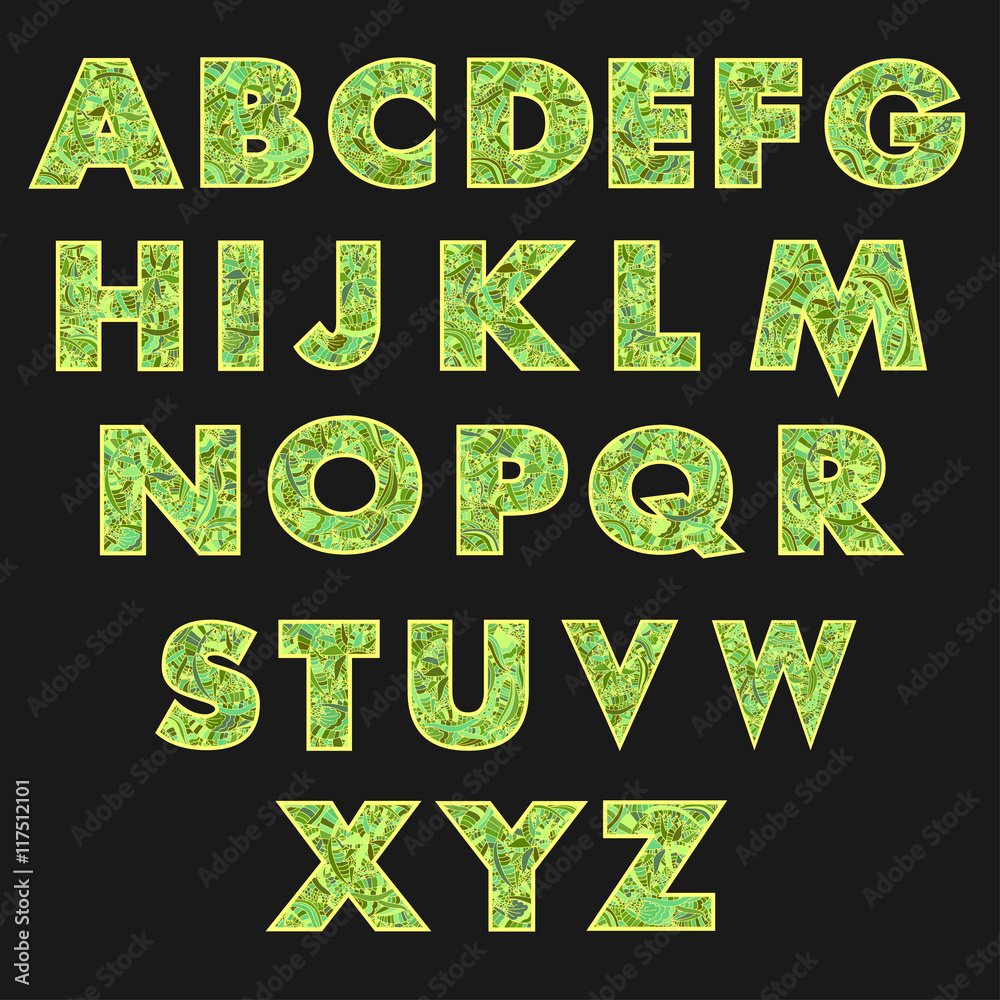 Set of capital letter Stock Vector | Adobe Stock