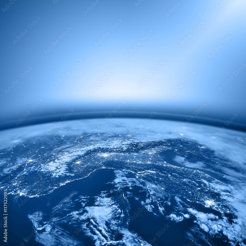 Physical world map illustration. Elements of this image furnished by ...