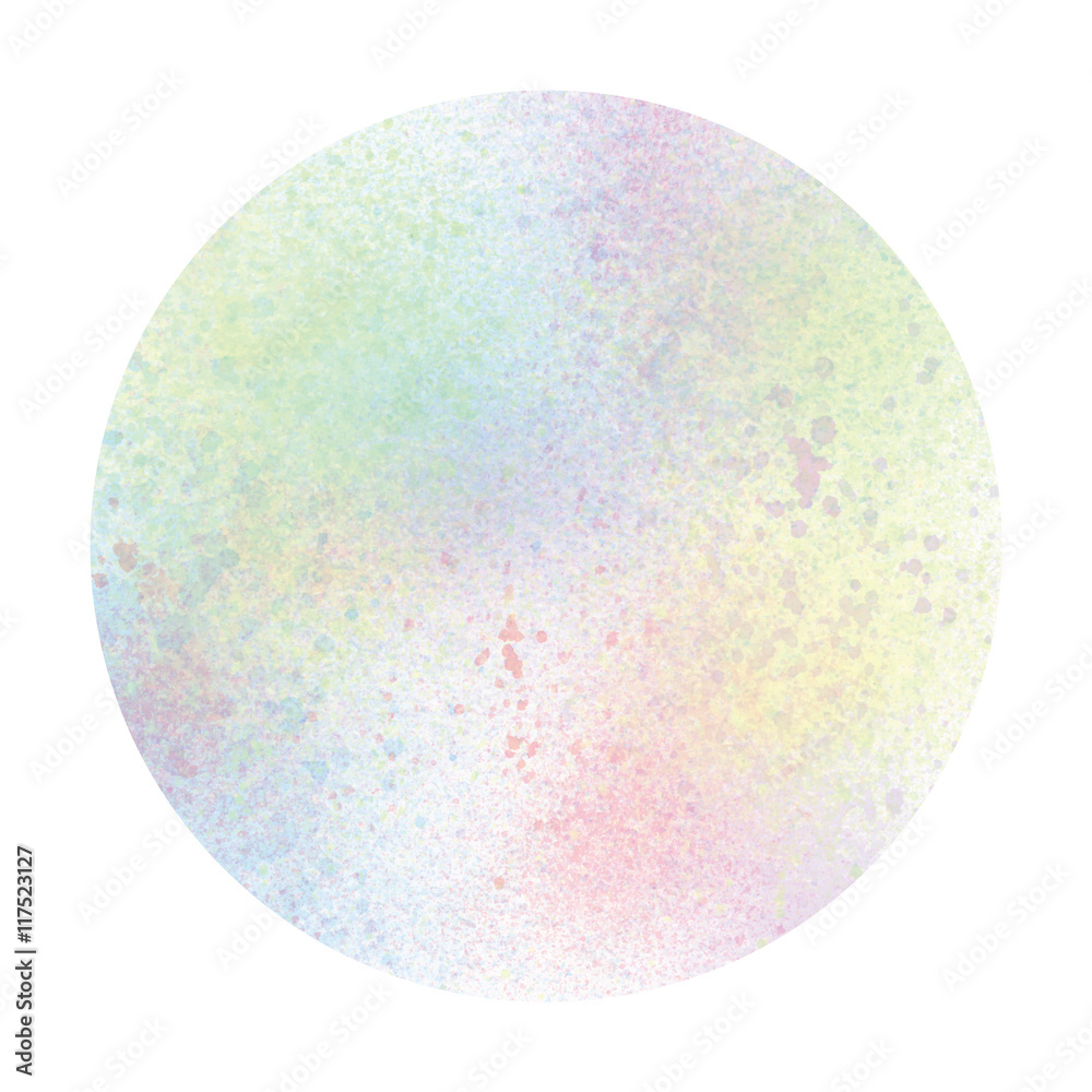 Pastel watercolor circle on white background Stock Illustration | Adobe ...