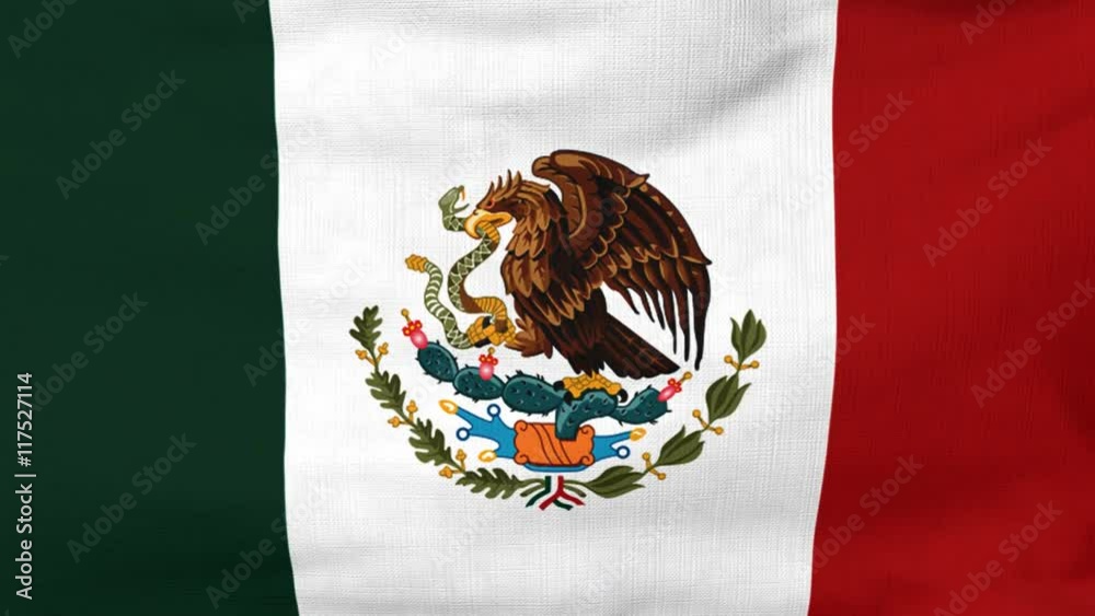 National flag of Mexico flying and waving on the wind. Sate symbol of ...