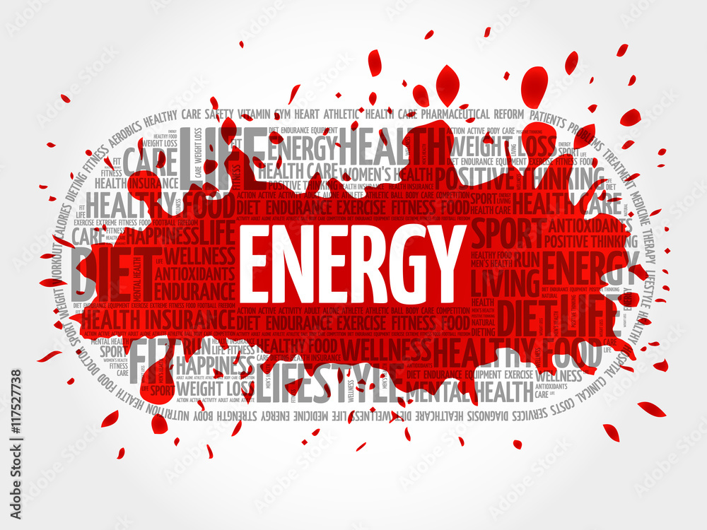 ENERGY word cloud collage, health concept background Stock Vector ...
