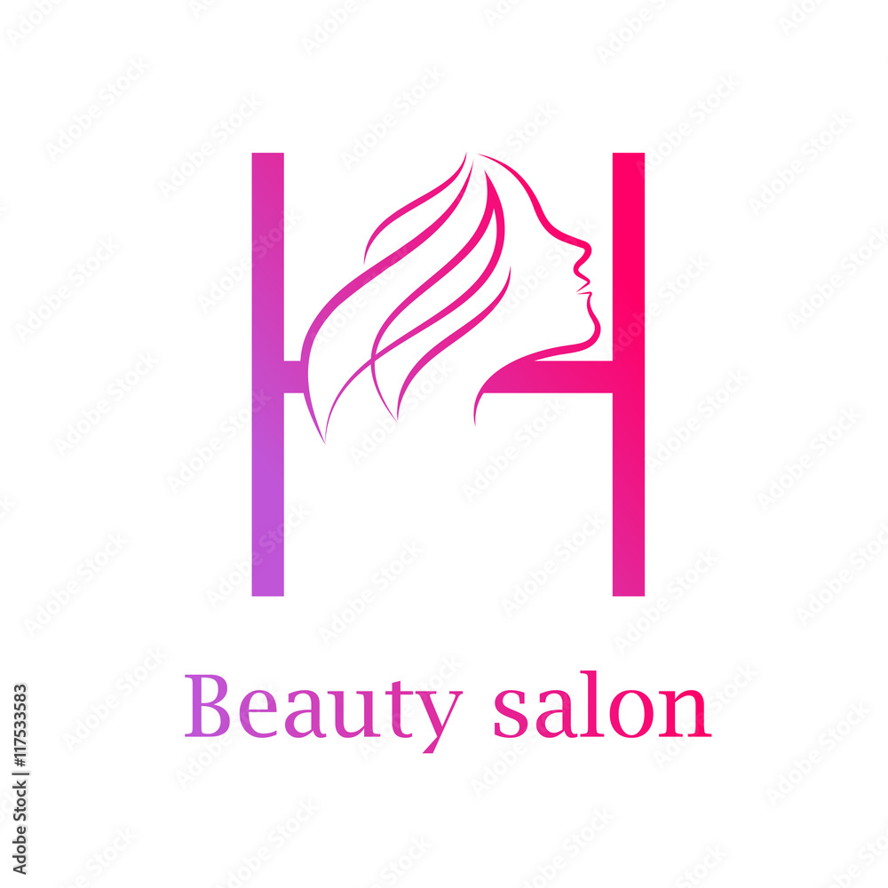 Abstract letter H logo,Beauty salon logo design template Stock Vector ...