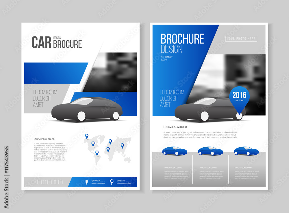 Car brochure. Auto Leaflet Brochure Flyer template A4 size desig Stock ...