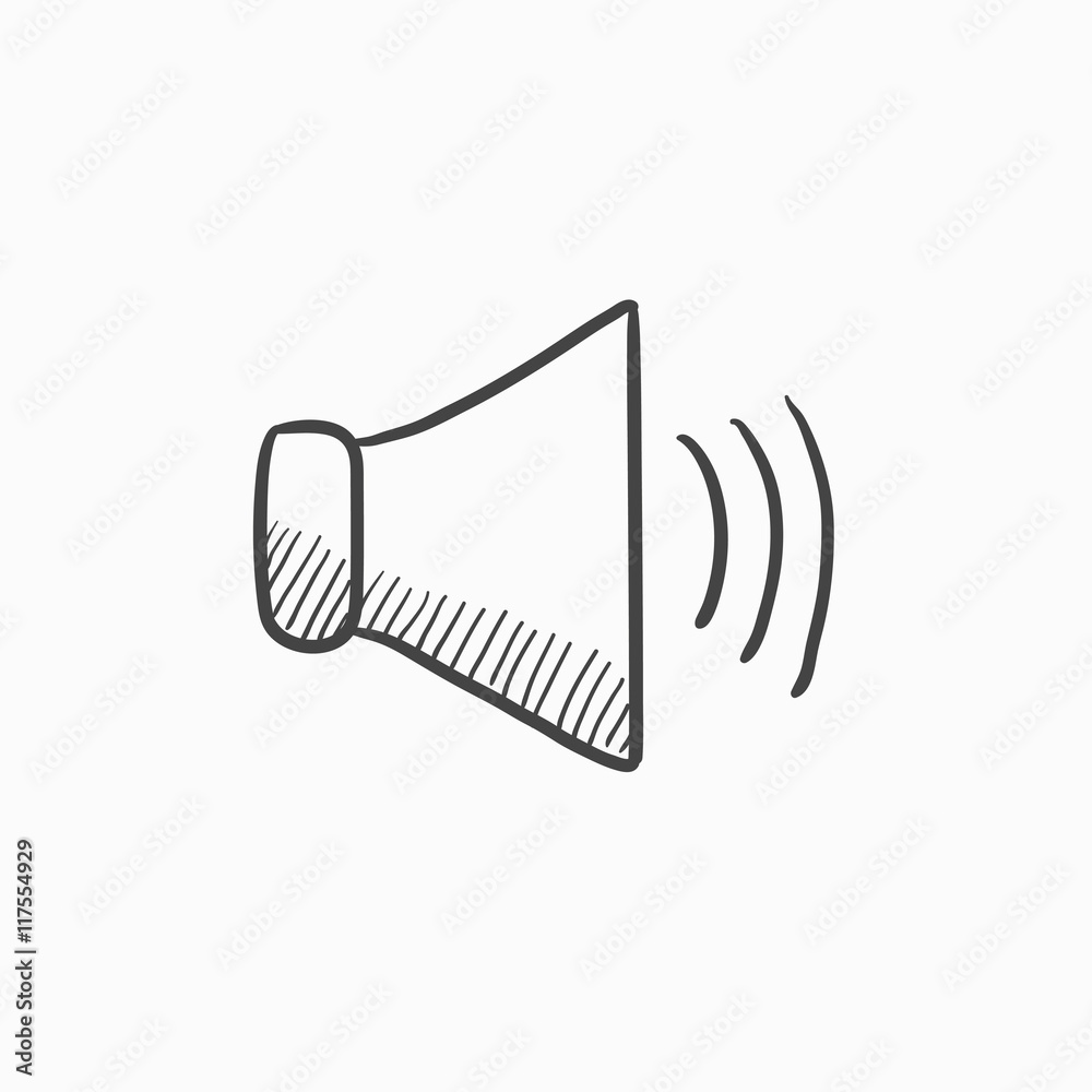 Speaker volume sketch icon. Stock ベクター | Adobe Stock Speaker volume sketch icon. Stock ベクター | Adobe Stock