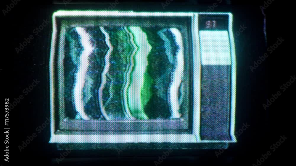 sequence of vintage retro television analogue distortion 素材庫影片 | Adobe ...