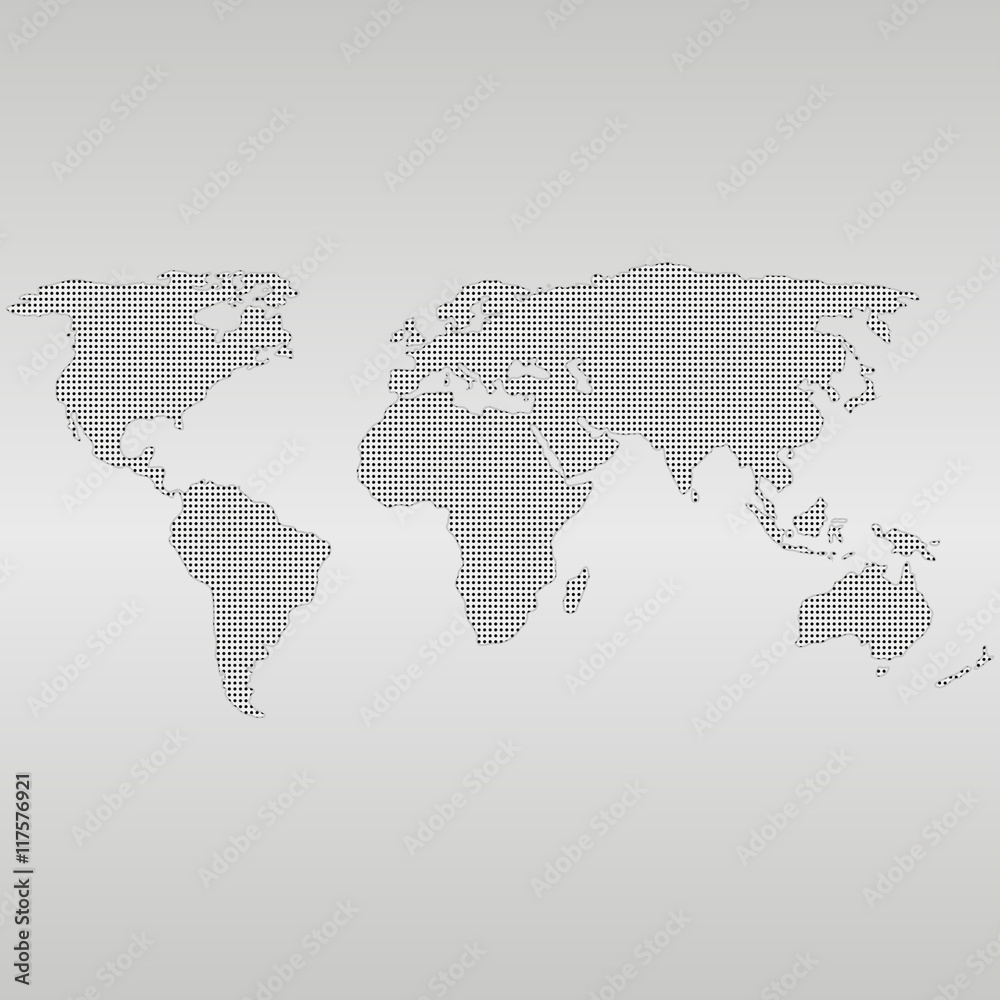 Vetor de vector illustration of a world map. infographics element ...