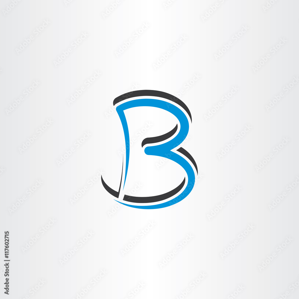 blue black logo logotype vector letter b symbol Stock Vector | Adobe Stock
