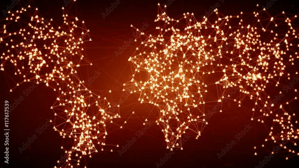 Social Network Connection Connecting People On The Internet Nodes Transforming Into The Shape