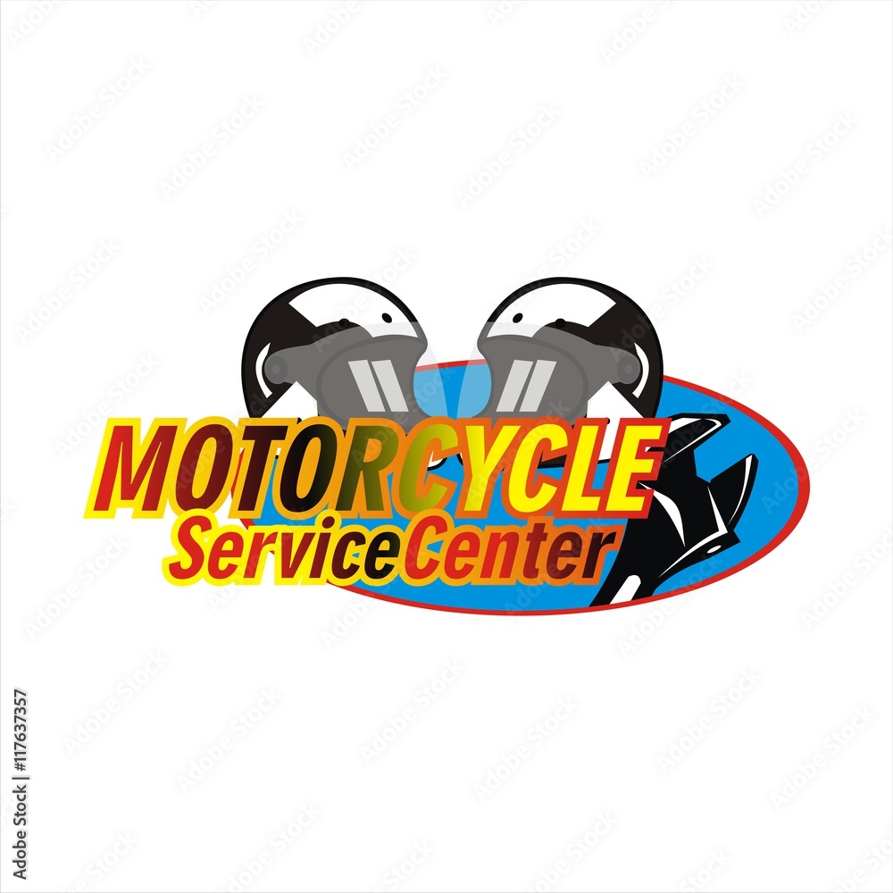 Motorcycle repair logo template Stock Vector | Adobe Stock