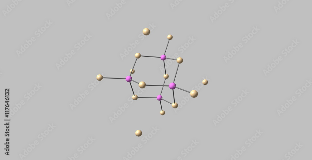 Gallium arsenide molecular structure isolated on grey Stock ...