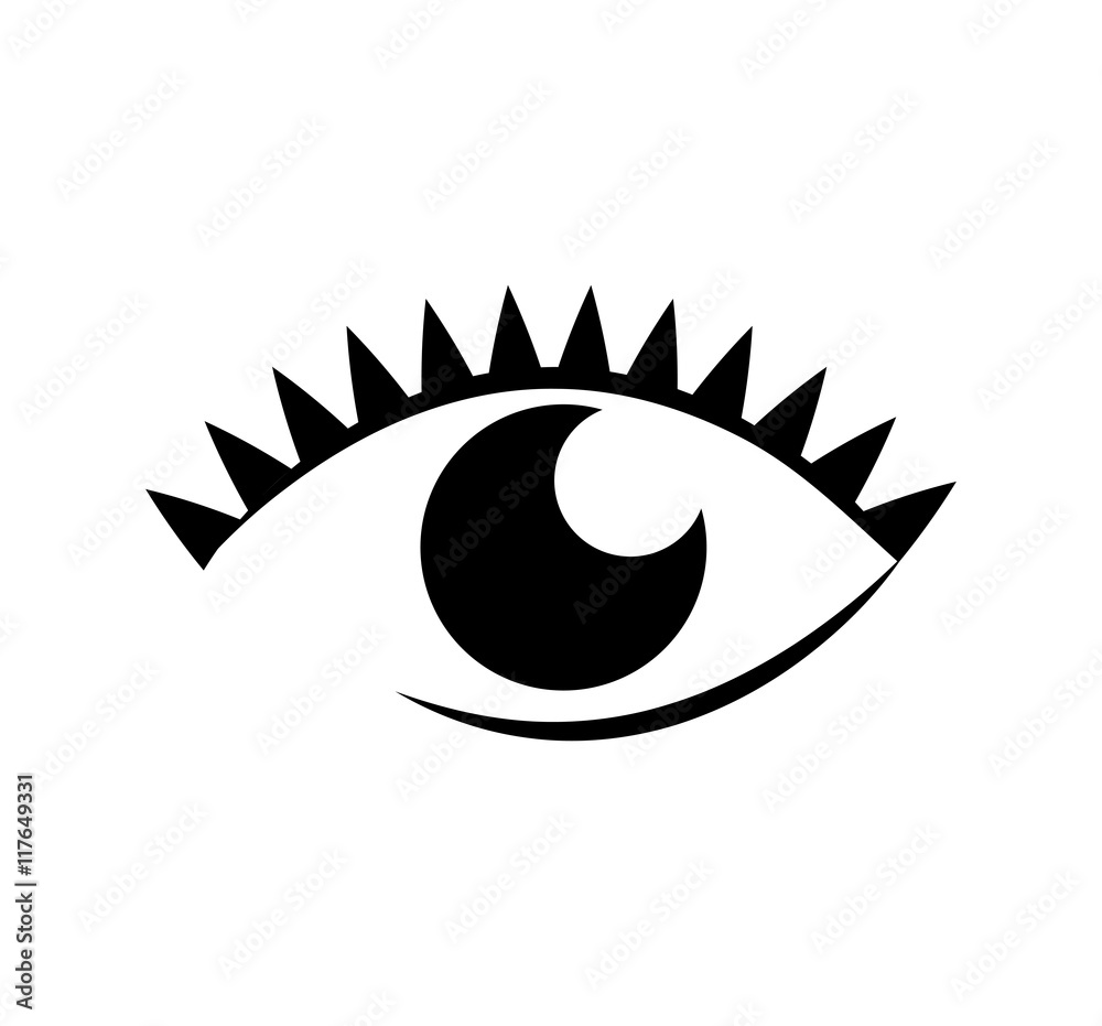 eye female look vision optical icon. Isolated and flat illustration ...