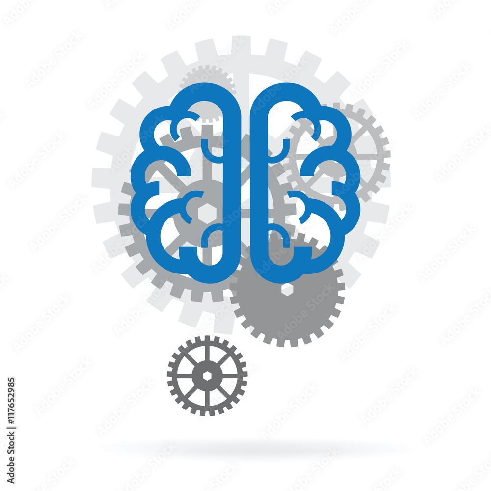 brain machine icon Stock Vector | Adobe Stock