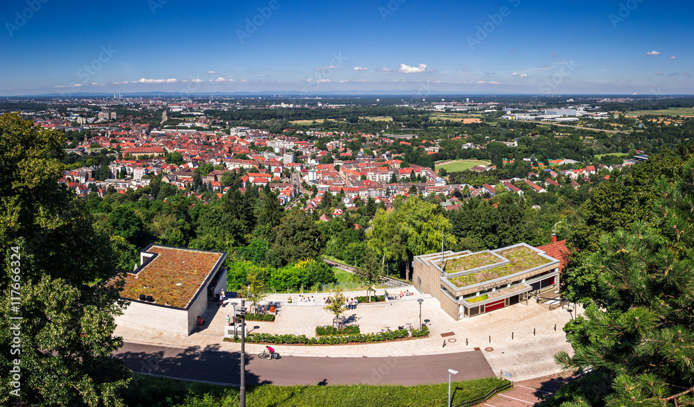 Blick auf Karlsruhe vom Turmberg Stock-Foto | Adobe Stock