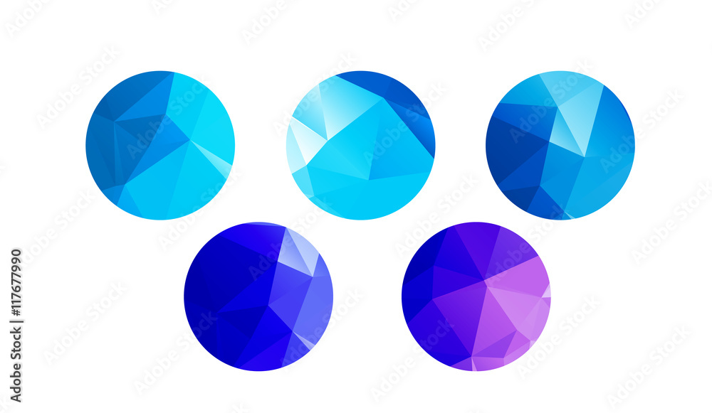 Low poly circles Stock Vector | Adobe Stock