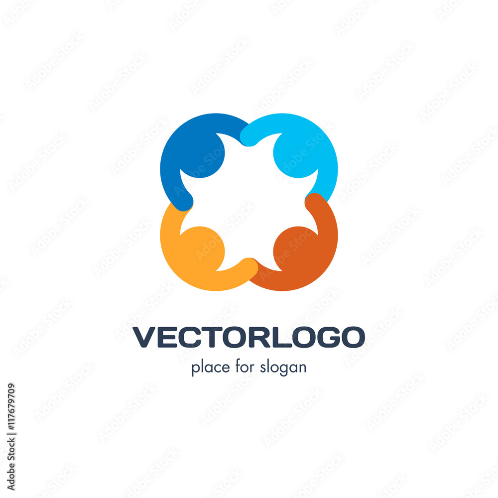 Isolated abstract colorful vector logo. Decorative element logotype ...