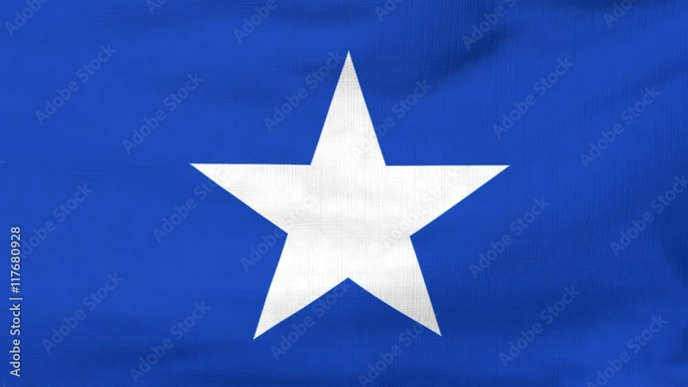 National flag of Somalia flying and waving on the wind. Sate symbol of ...