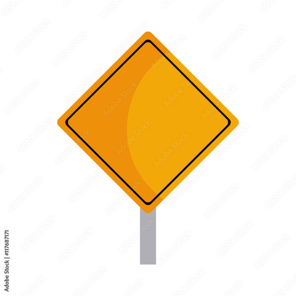 road sign yellow message icon. Isolated and flat illustration. Vector ...