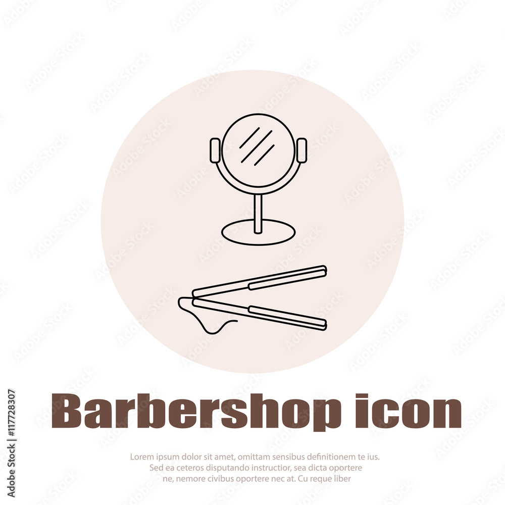Linear barbershop icons set. Universal hairstyle icon to use in web and ...
