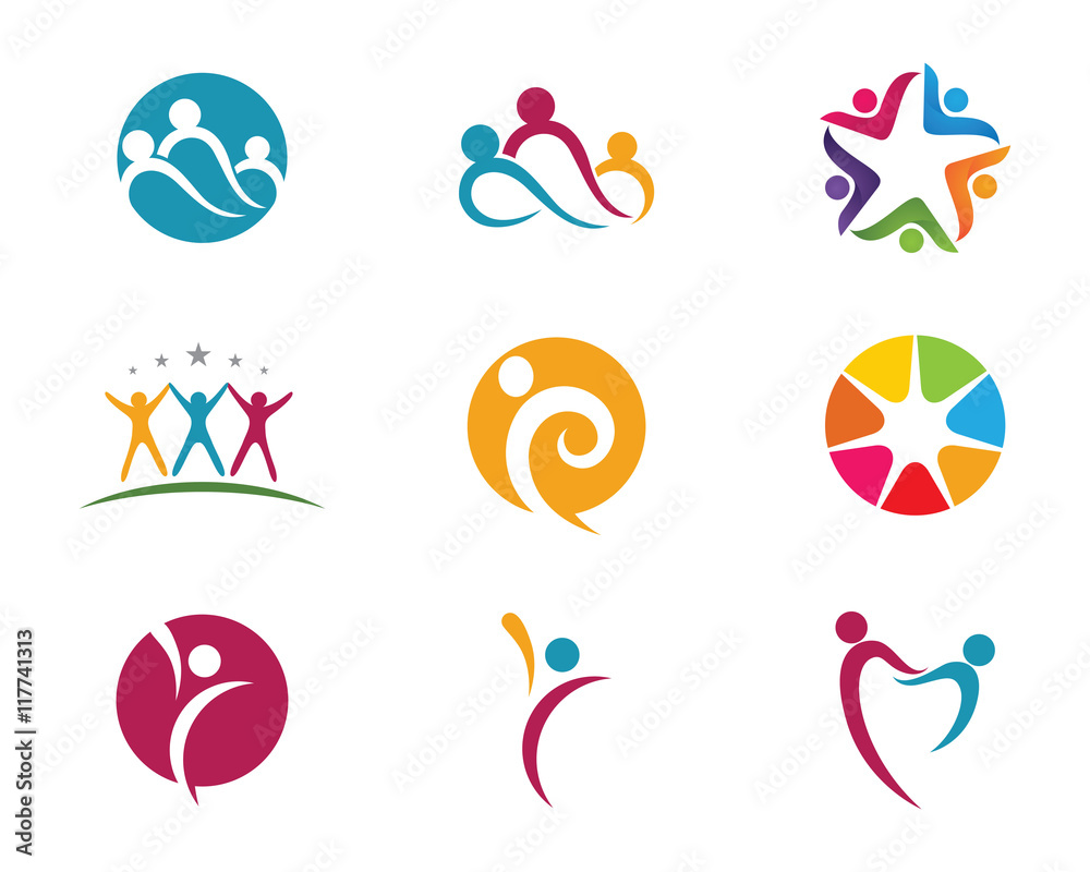 Health people success life logo Stock Vector | Adobe Stock