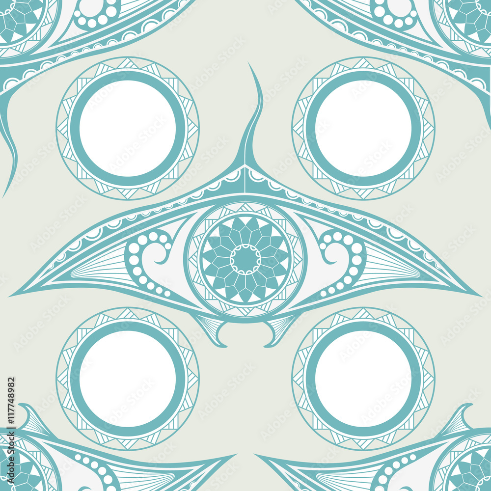 Maori style tattoo seamless pattern for decoration Stock Vector | Adobe ...