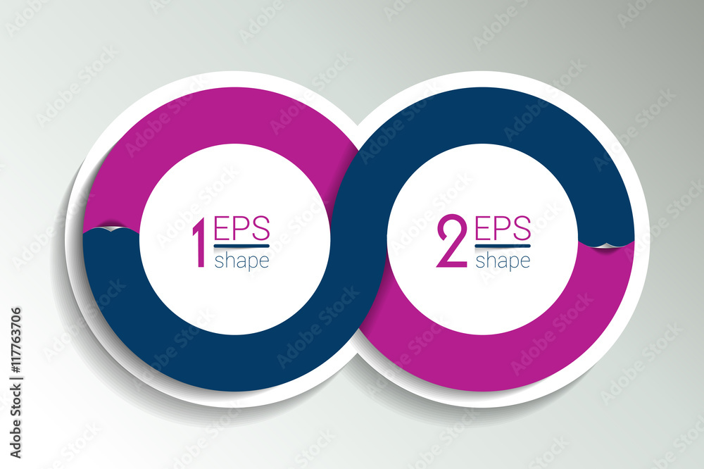 Two business elements banner. 2 steps design, chart, infographic, step ...