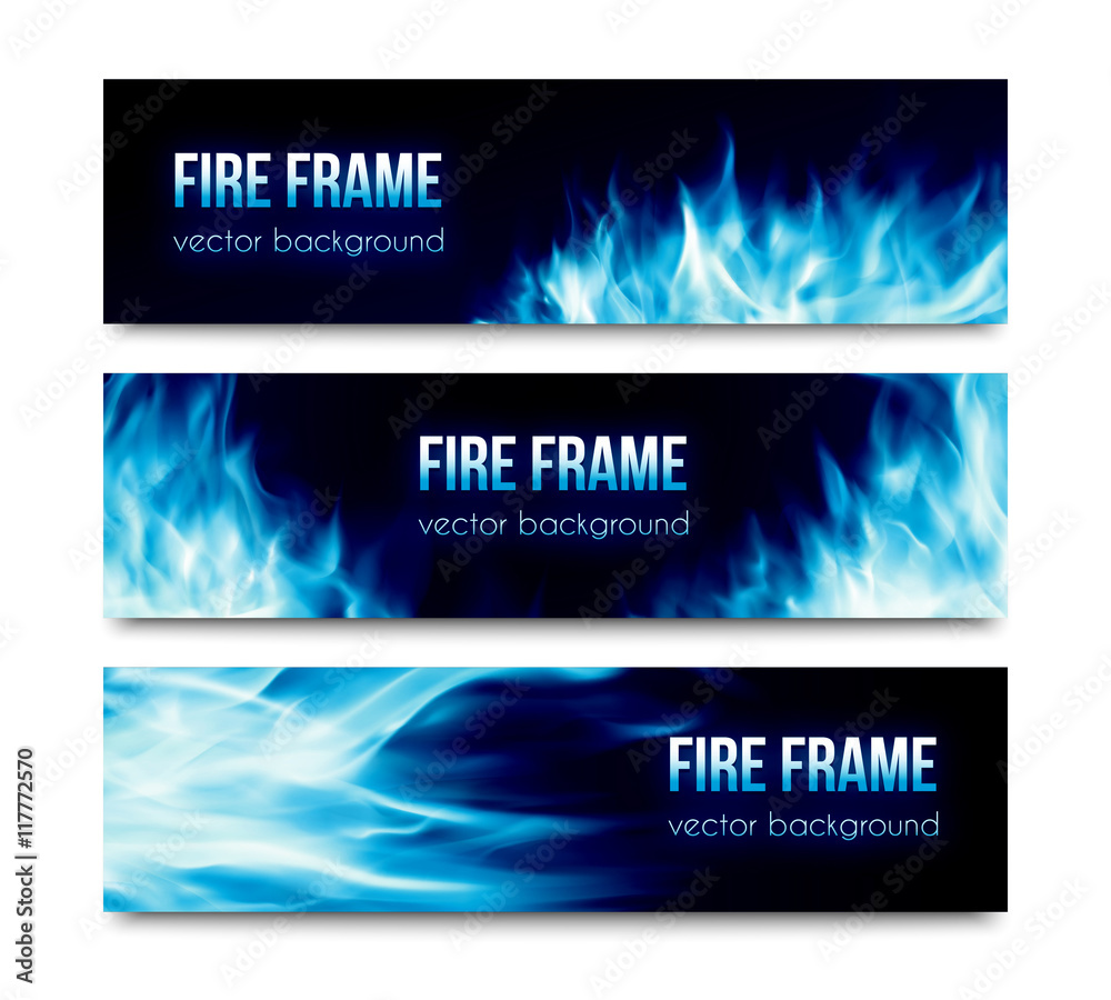 Set of black horizontal vector banners with realistic transparent ...