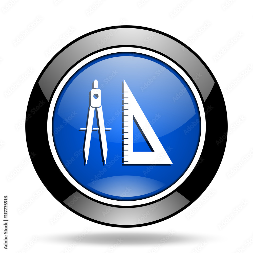 learning blue glossy icon Stock Illustration | Adobe Stock