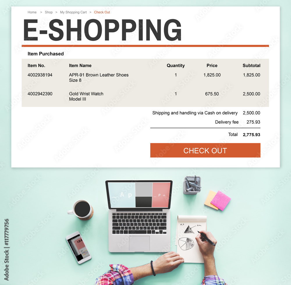 E-commerce Online Shopping Website Technology Concept Stock Photo ...