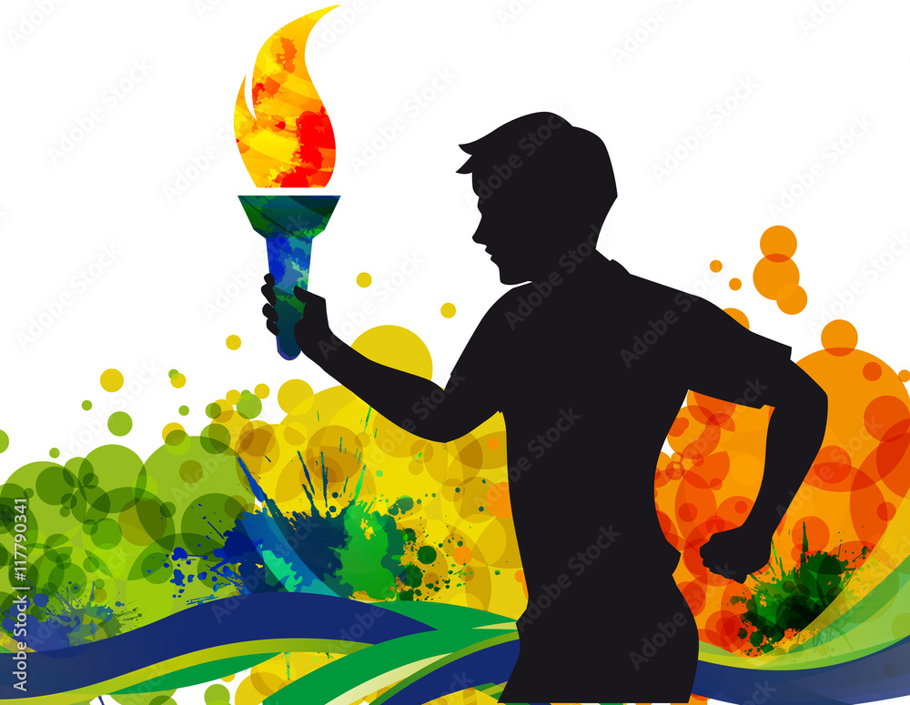 Fiaccola Olimpica Stock Vector | Adobe Stock