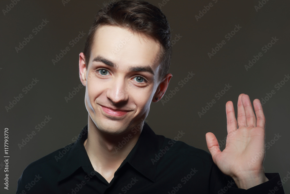 man face smiling Stock Photo | Adobe Stock