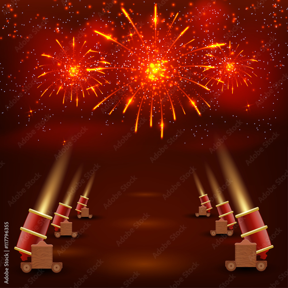 Festival red background. Red festive background with shooting gu Stock ...