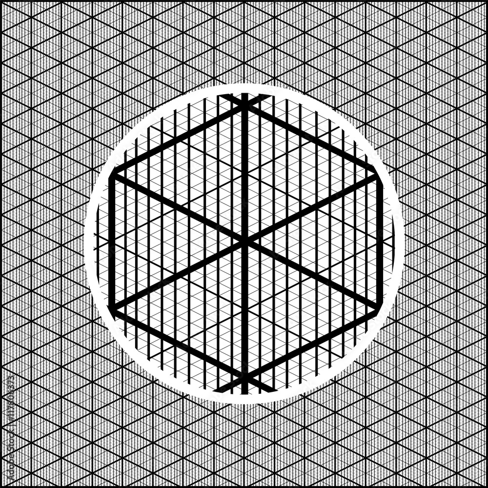 Detailed isometric grid to create volumetric images for games Stock ...