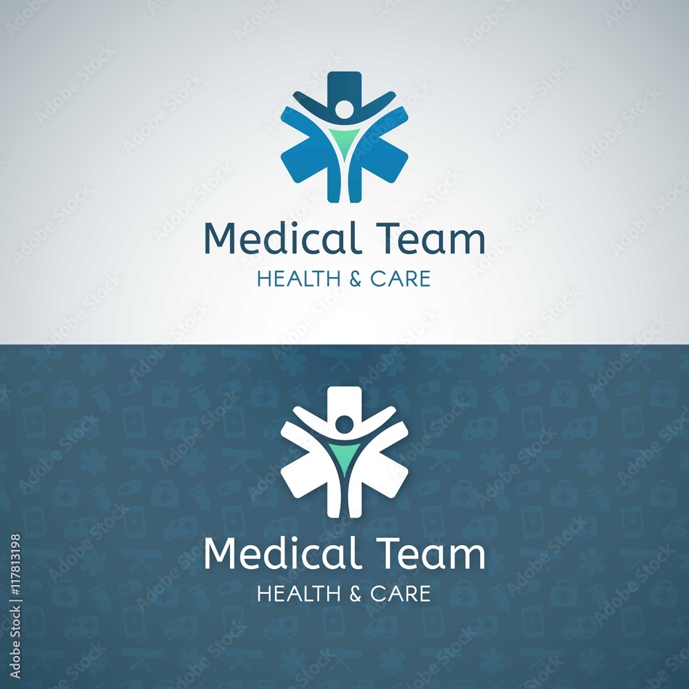 Medical team logo template Stock Vector | Adobe Stock